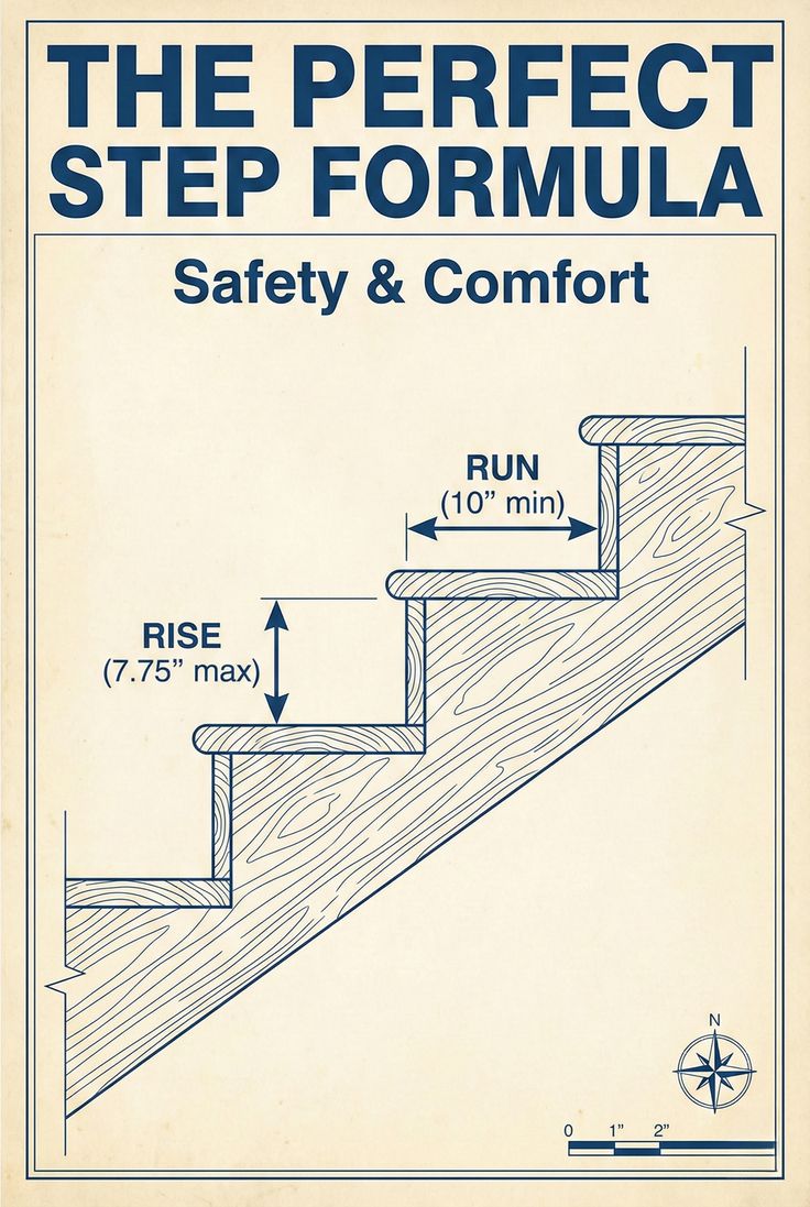 Stair Rise and Run Code: Residential Stair Dimensions & Safety ...